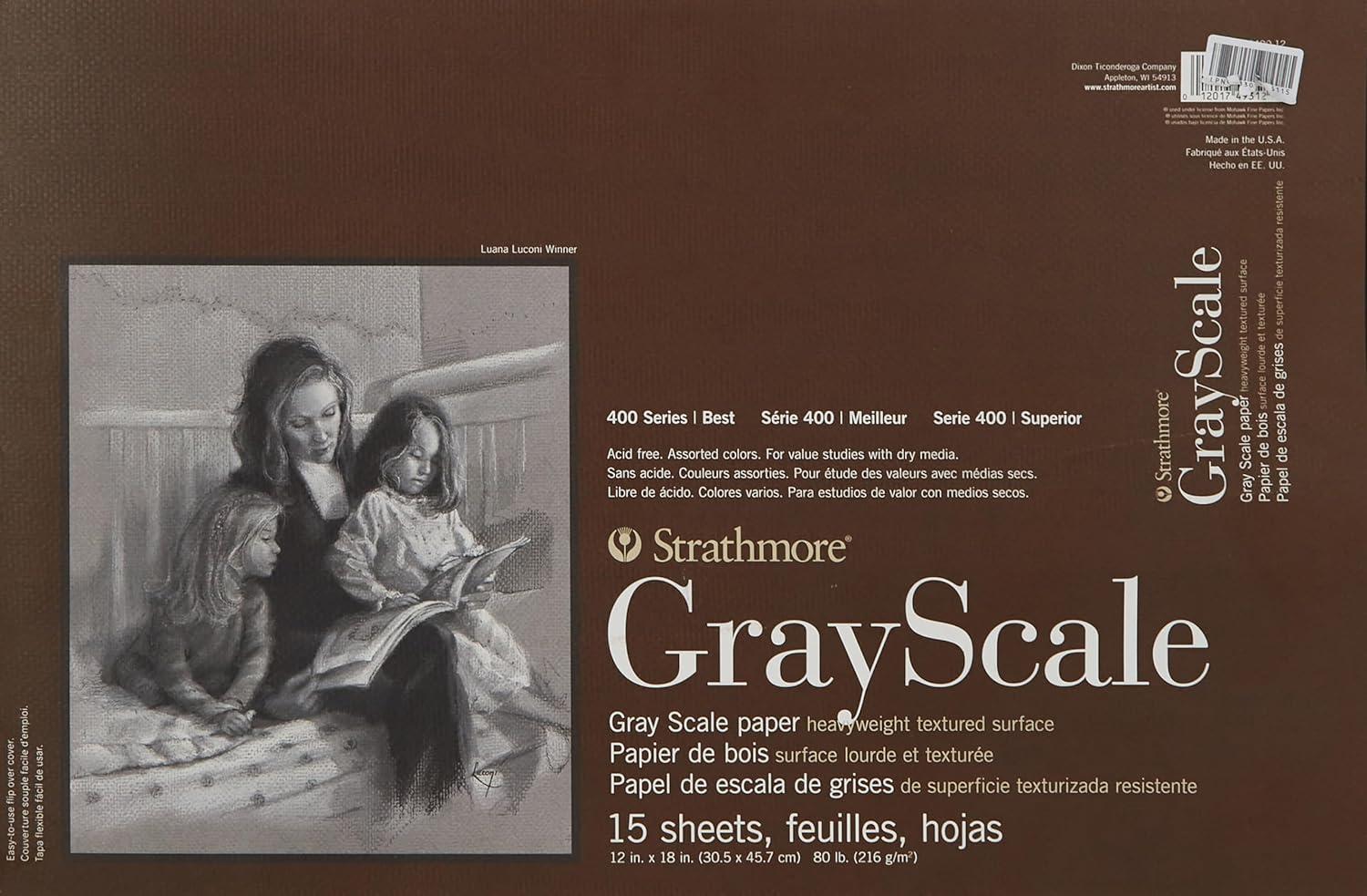 STRATHMORE GRAY SCALE PAPER 12X18