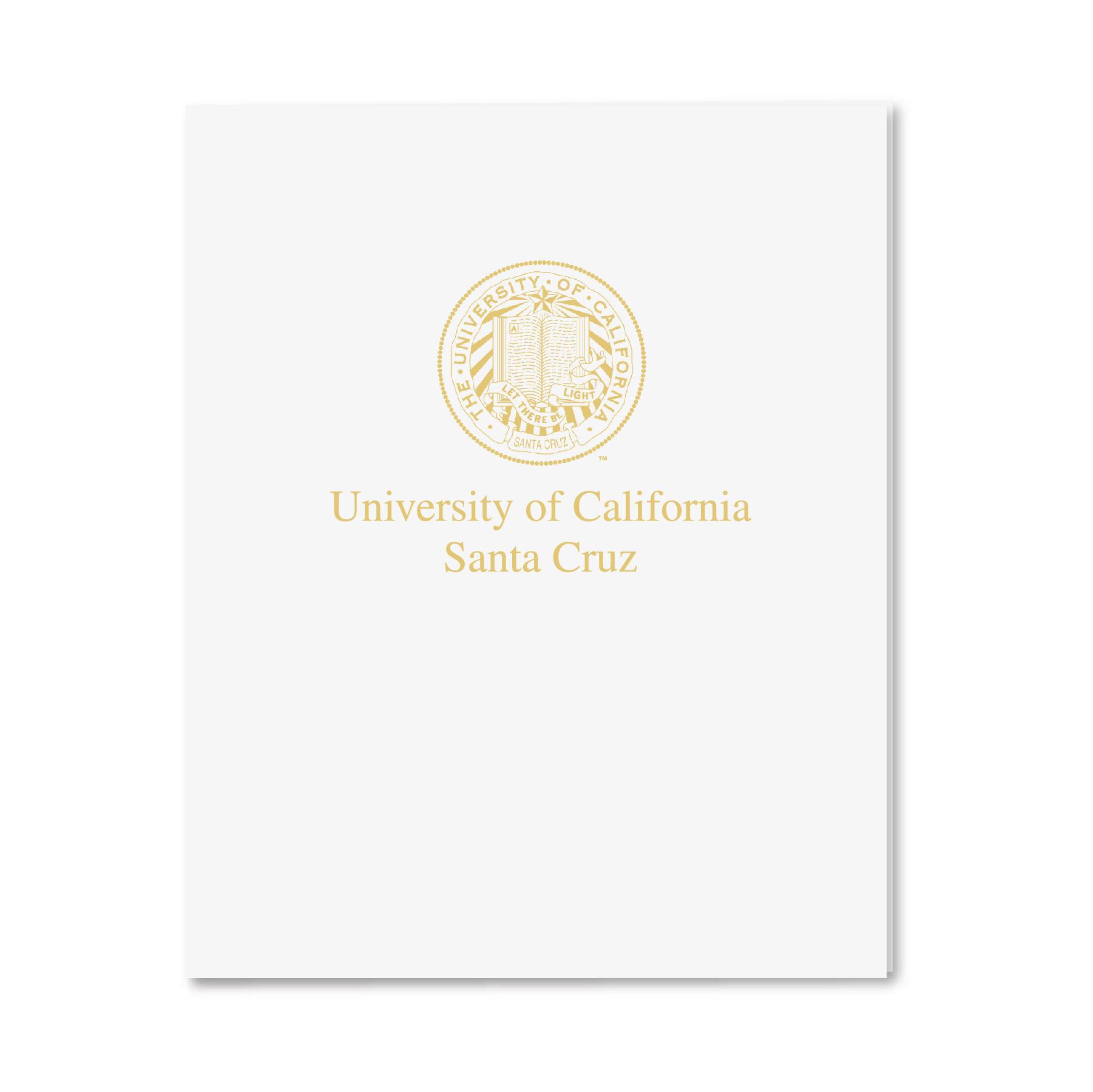 UCSC WHITE GLOSSY FOLDER